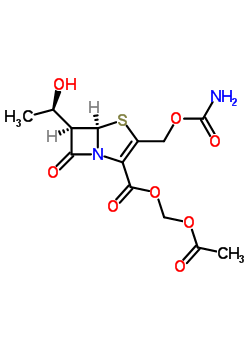 (acetyloxy)methyl (5R,6R)-3-[(carbamoyloxy)methyl]-6-[(1R)-1-hydroxyethyl]-7-oxo-4-thia-1 ...