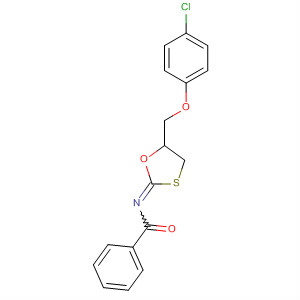 Benzamide, N-[5-[(4-chlorophenoxy)methyl]-1,3-oxathiolan-2-ylidene]- | 139613-19-7