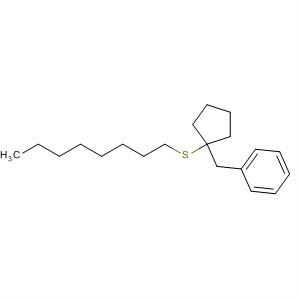 Benzene, [[1-(octylthio)cyclopentyl]methyl]- | 138883-92-8