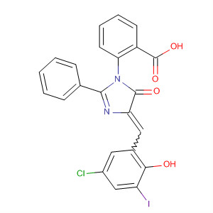 Benzoic acid,2-[4-[(5-chloro-2-hydroxy-3-iodophenyl)methylene]-4,5-dihydro-5-oxo-2-phenyl-1H ...