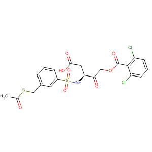 Benzoic acid, 2,6-dichloro-,(3S)-3-[[[3-[(acetylthio)methyl]phenyl]sulfonyl]amino]-4-carboxy-2 ...