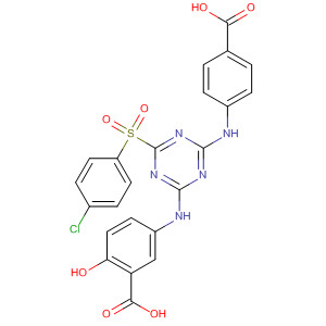 Benzoic acid,5-[[4-[(4-carboxyphenyl)amino]-6-[(4-chlorophenyl)sulfonyl]-1,3,5-triazin-2-yl ...