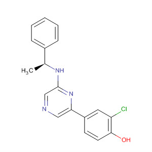 Phenol, 2-chloro-4-[6-[[(1S)-1-phenylethyl]amino]pyrazinyl]- | 629657-49-4