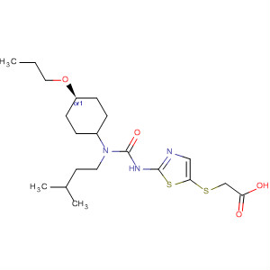Acetic acid,2-[[2-[[[(3-methylbutyl)(trans-4-propoxycyclohexyl)amino]carbonyl]amino]-5-thiazolyl ...